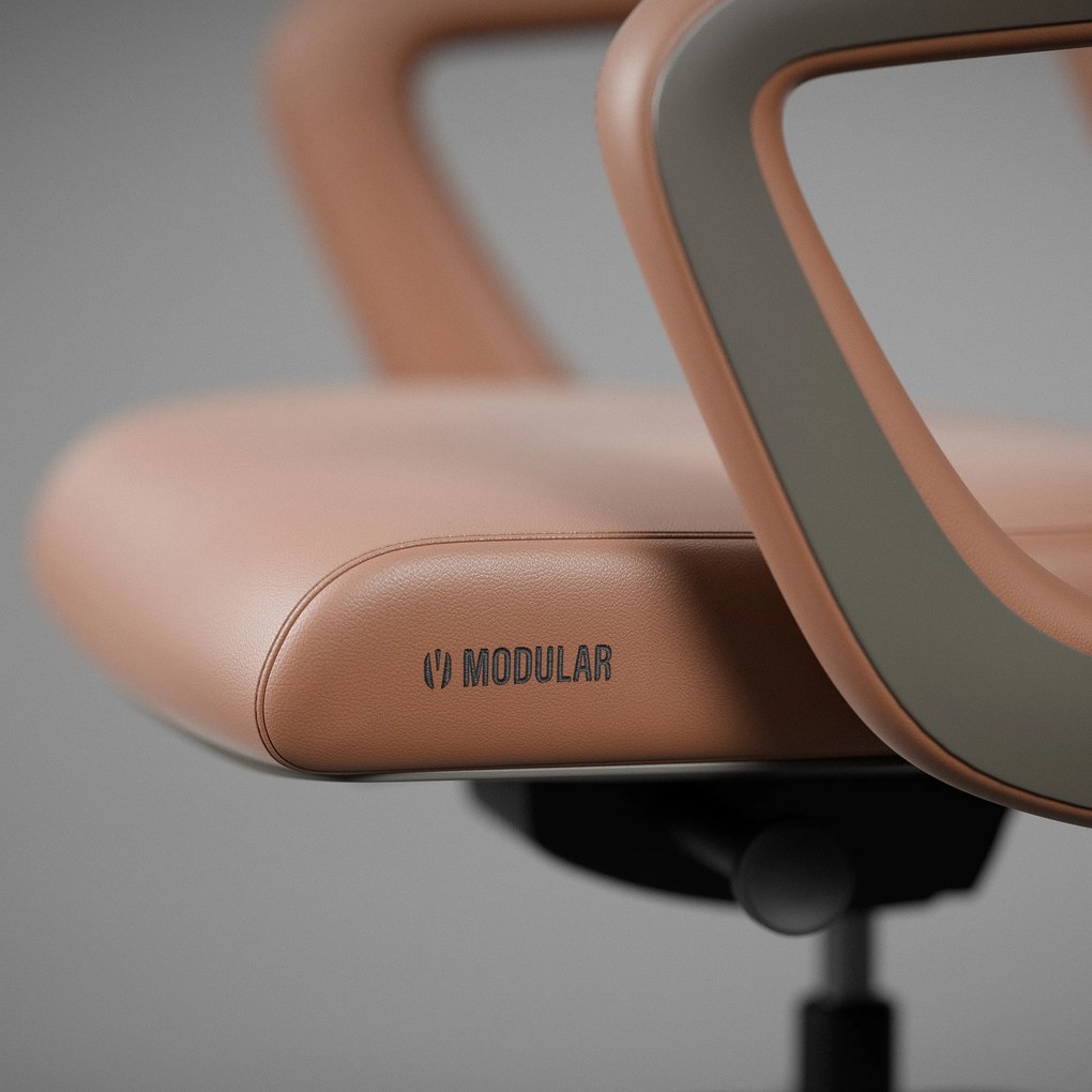 Hnědé kancelářská židle z ekokůže: Diablo V-Modular
