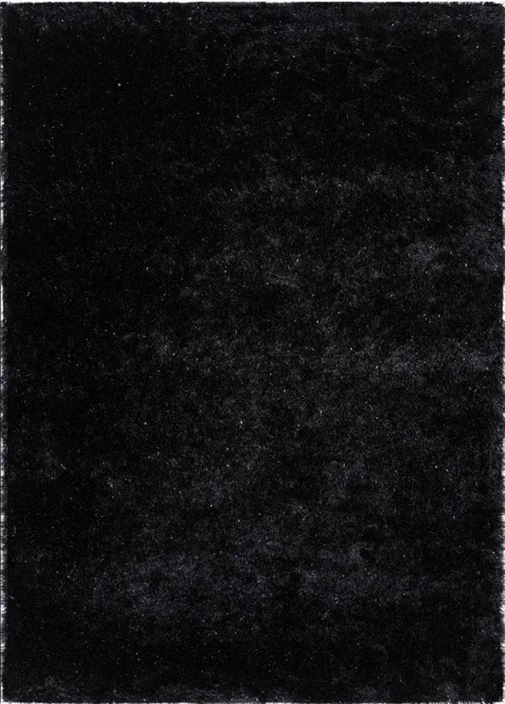 Koberce Breno Kusový koberec TWIST 600/black, Černá, 80 x 150 cm
