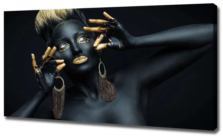 Wallmuralia Foto obraz na plátně Žena v černém 120x60 cm