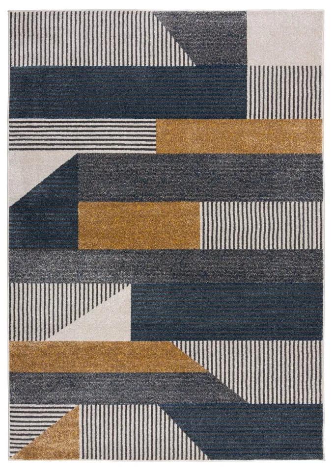 Žluto-modrý koberec Flair Rugs Brix, 120 x 170 cm | BIANO