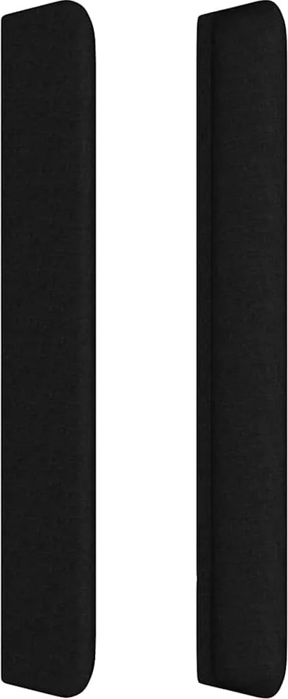 Čelo postele typu ušák černé 83x16x118/128 cm textil 3119556