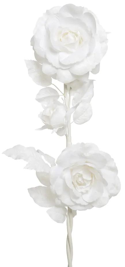 KAIMING Vánoční růže s flitry bílá 26x132 cm