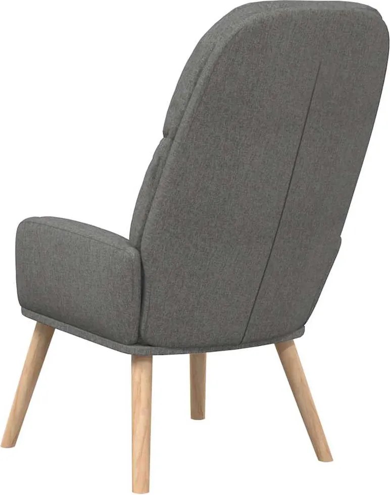 Relaxační křeslo světle šedé textil 340990