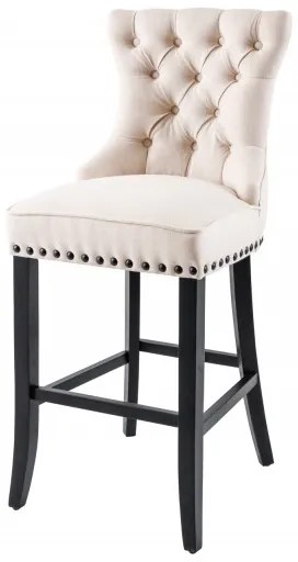 Barová židle Castle strukturovaná látka béžová černá/ 43217