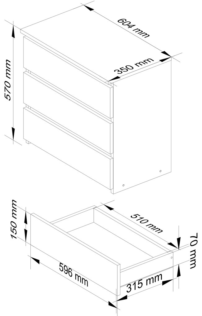 Komoda Cleania CL3 (olše). 1068543