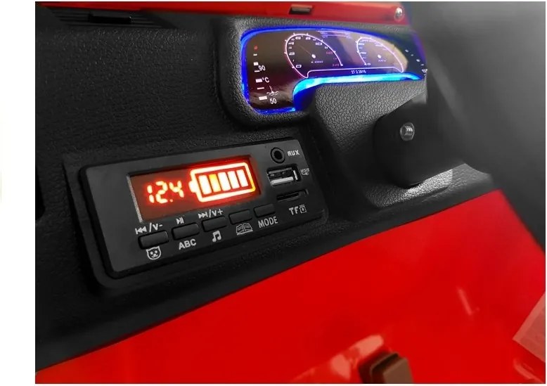 LEAN CARS Elektrické autíčko Jeep HP012 červené