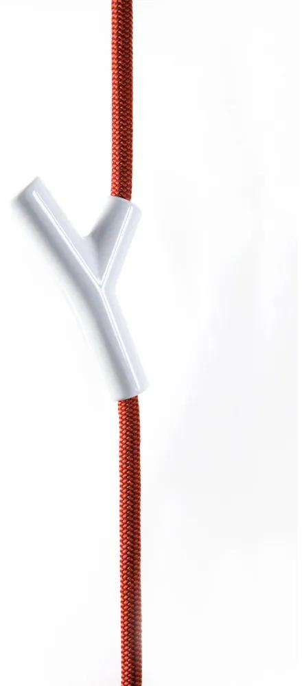 Věšák WARDROPE 4 háčky bílé, červené lano,Authentics | BIANO