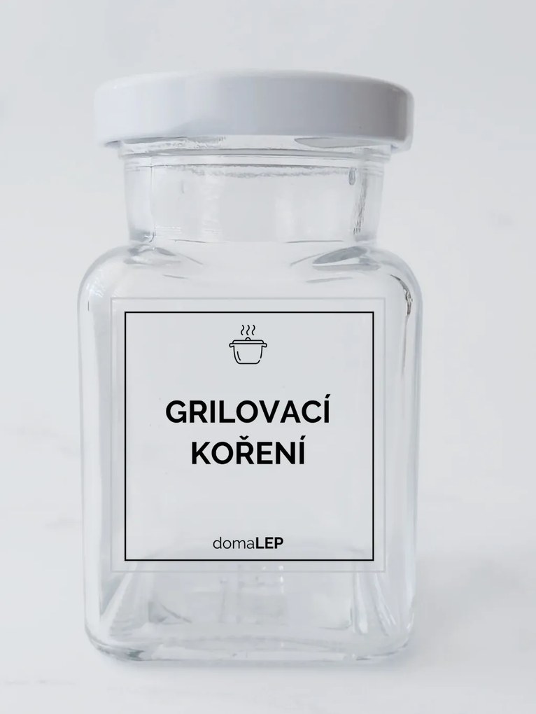 Samolepka na kořenky GULÁŠOVÉ KOŘENÍ průhledná 5 × 5 cm tučné písmo