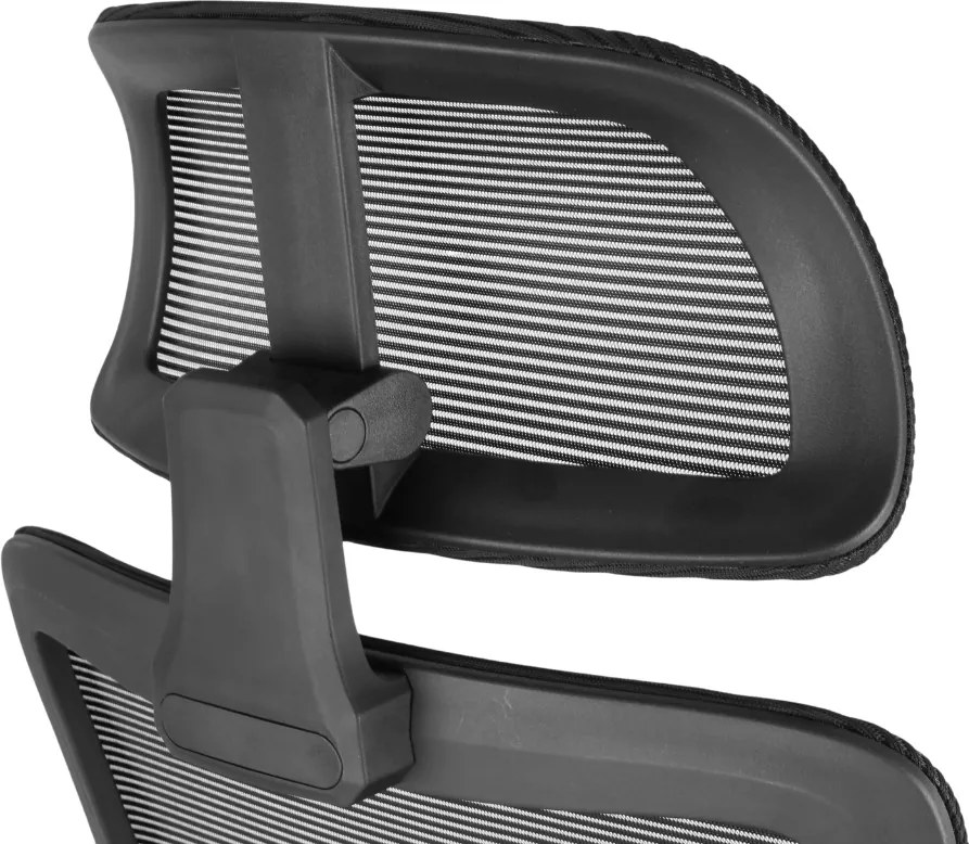 Ergonomická kancelářská židle ERGODO FAGER - černá síťovina / nosnost 150 kg