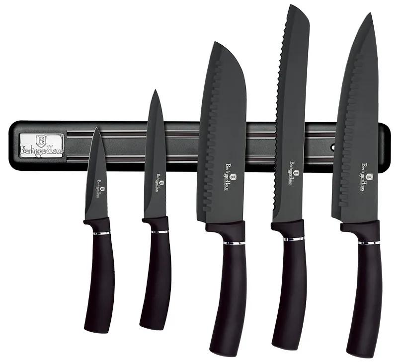 BERLINGERHAUS Sada nožů s magnetickým držákem 6 ks Carbon PRO Line