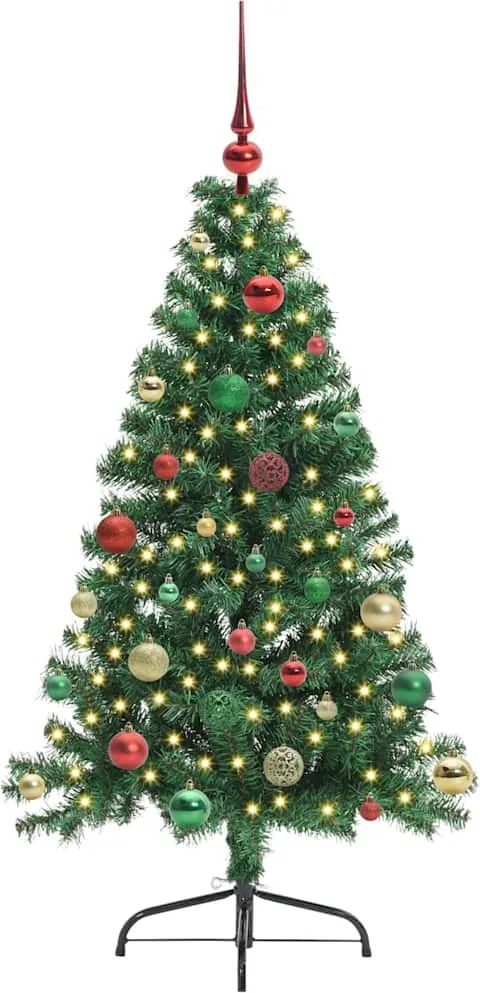 Umělý osvětlený vánoční stromeček Zelená 150 cm PVC 3397006