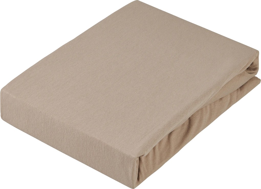 XXXLutz PROSTĚRADLO NA VRCHNÍ MATRACI, žerzej, šedohnědá, 140/220 cm Novel - Prostěradla - 004550010502