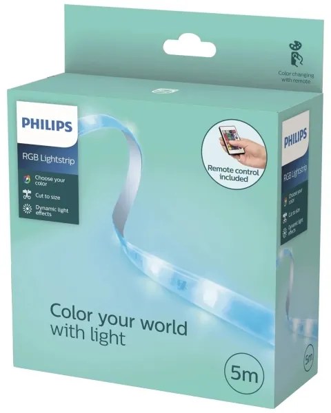 Philips - LED RGB Stmívatelný pásek 5m LED/12W/230V + DO