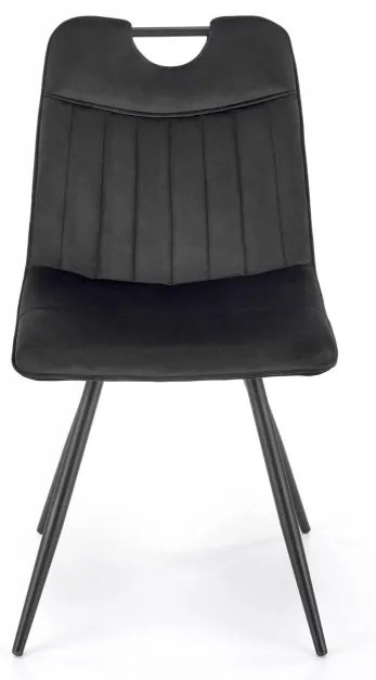 Jídelní židle REZA — kov, látka, více barev Černá