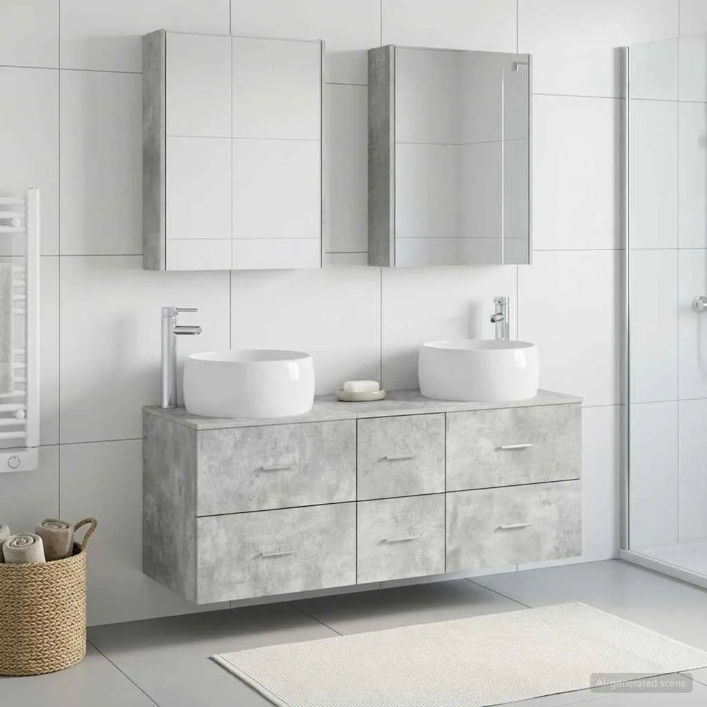 Sada koupelnového nábytku 5 ks Betonově šedá 3407050