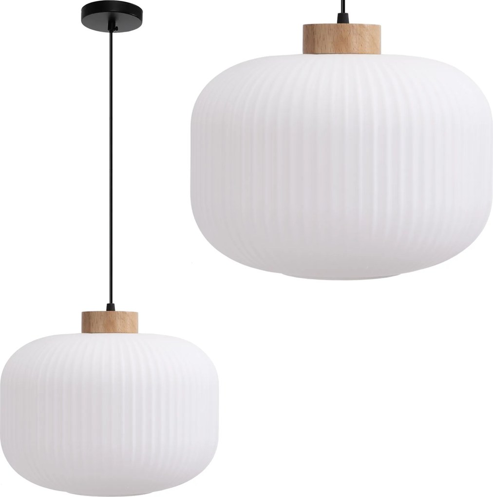 Toolight Toolight, stropní svítidlo ze skla 1xE27, bílá, OSW-04412