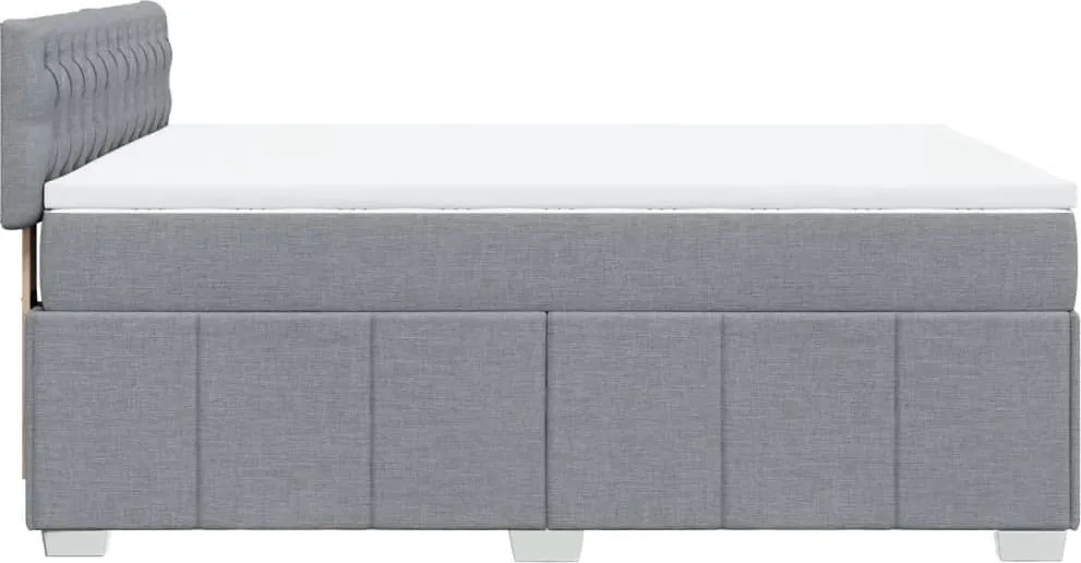 Box spring postel s matrací světle šedá 140 x 190 cm textil 3287070