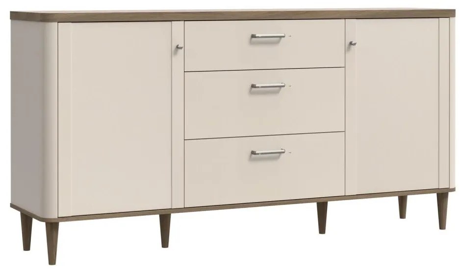Komoda se zásuvkami VIRO hnědá/béžová LCTK233-M861