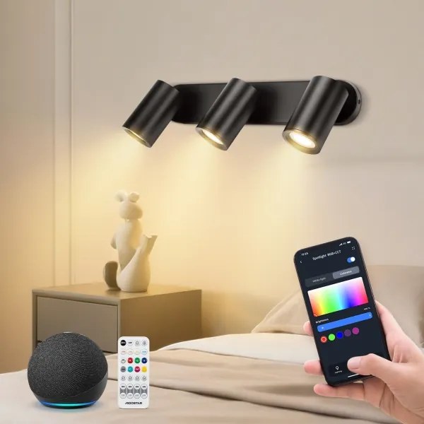 Aigostar - LED RGBW Stm bodové svítidlo MESH 3xLED/4,9W/230V 2700-6500K bílá+DO