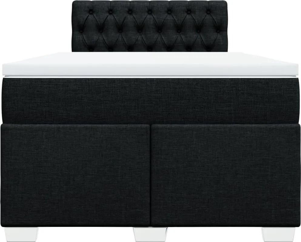 Box spring postel s matrací černá 120x190 cm textil 3288136
