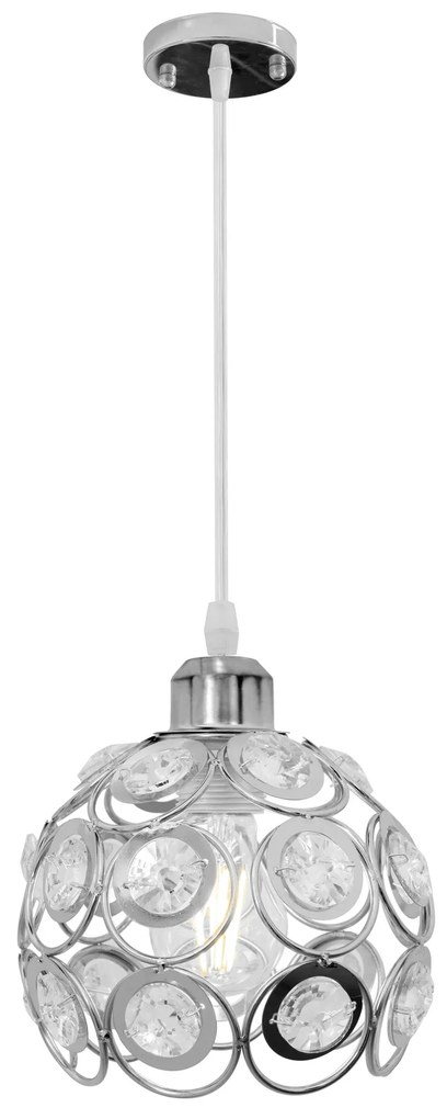 Toolight Elegantní stropní světlo APP207 Crystal Loft Silver