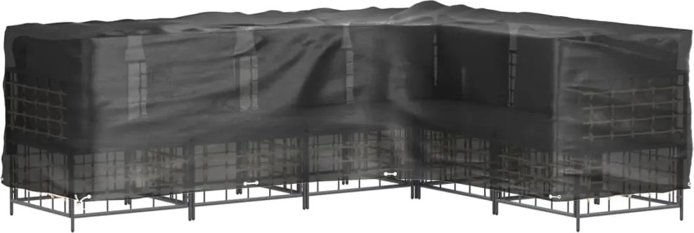 Plachty na zahradní nábytek tvar L 2 ks 18 oček 285x220x80 cm 3155378