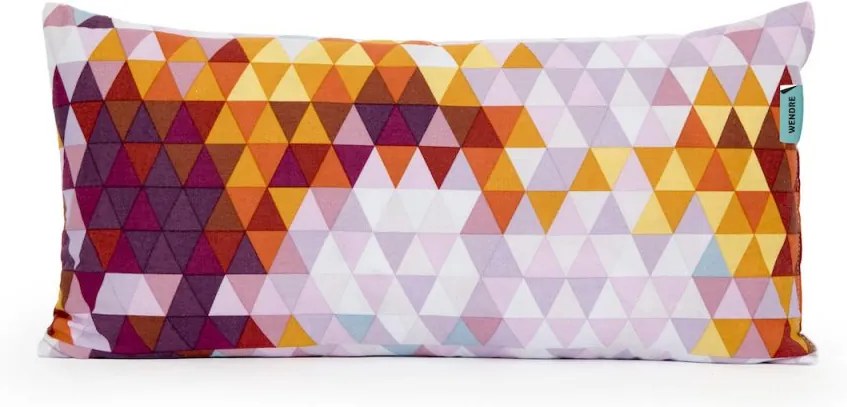 Wendre dekorační polštář trojúhelník - růžová, oranžová, šedá