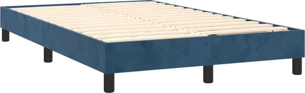 vidaXL Box spring postel s matrací 120 x 200 cm samet [3141537] Barva: Tmavě zelená