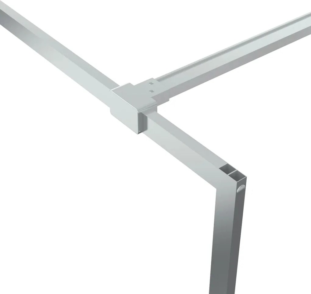 Sprchová zástěna walk-in stříbrná 115 x 195 cm čiré ESG sklo 152118