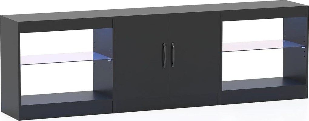 Costway 3 v 1 TV skříňka pro televizory do 85 palce nízká deska