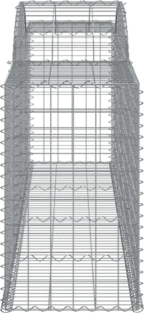 Klenuté gabionové koše 10ks 300x50x80/100 cm pozinkované železo 3146691