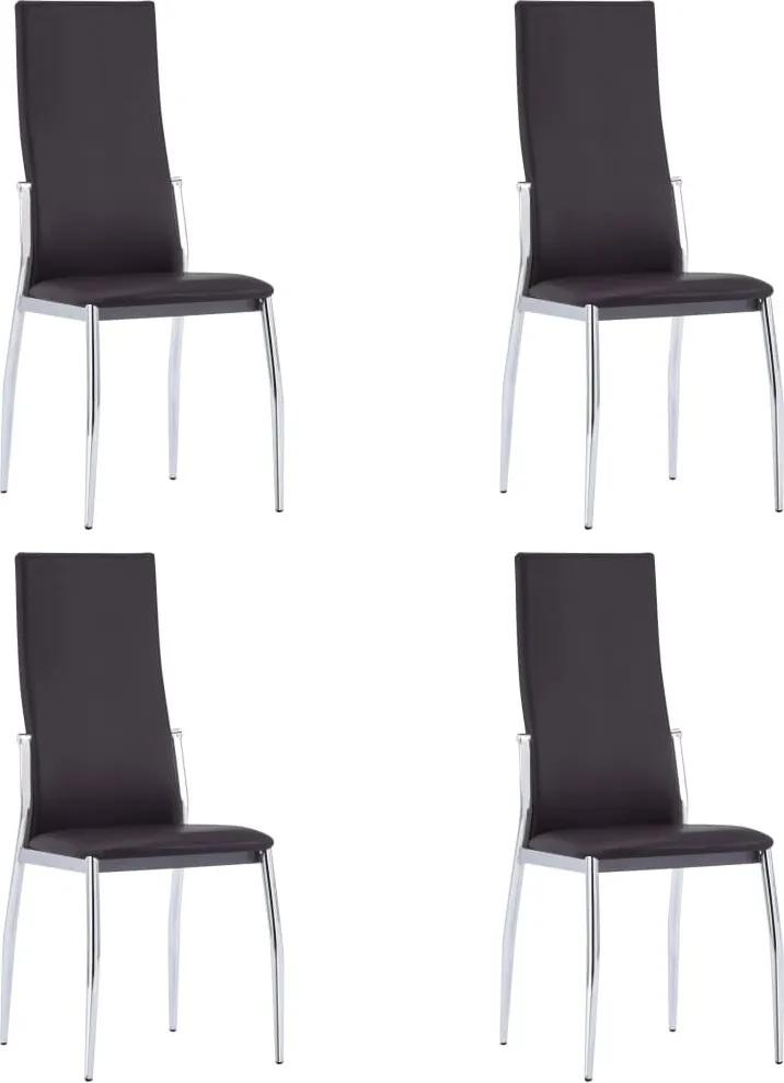 vidaXL Jídelní židle 4 ks umělá kůže [281659] Barva: Šedá