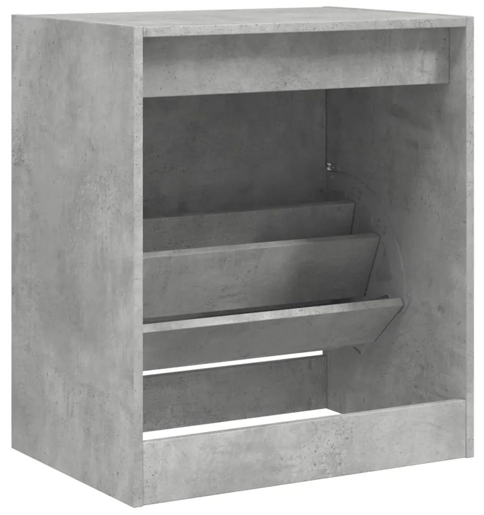 Botník betonově šedý 60 x 42 x 69 cm kompozitní dřevo - Default Title
