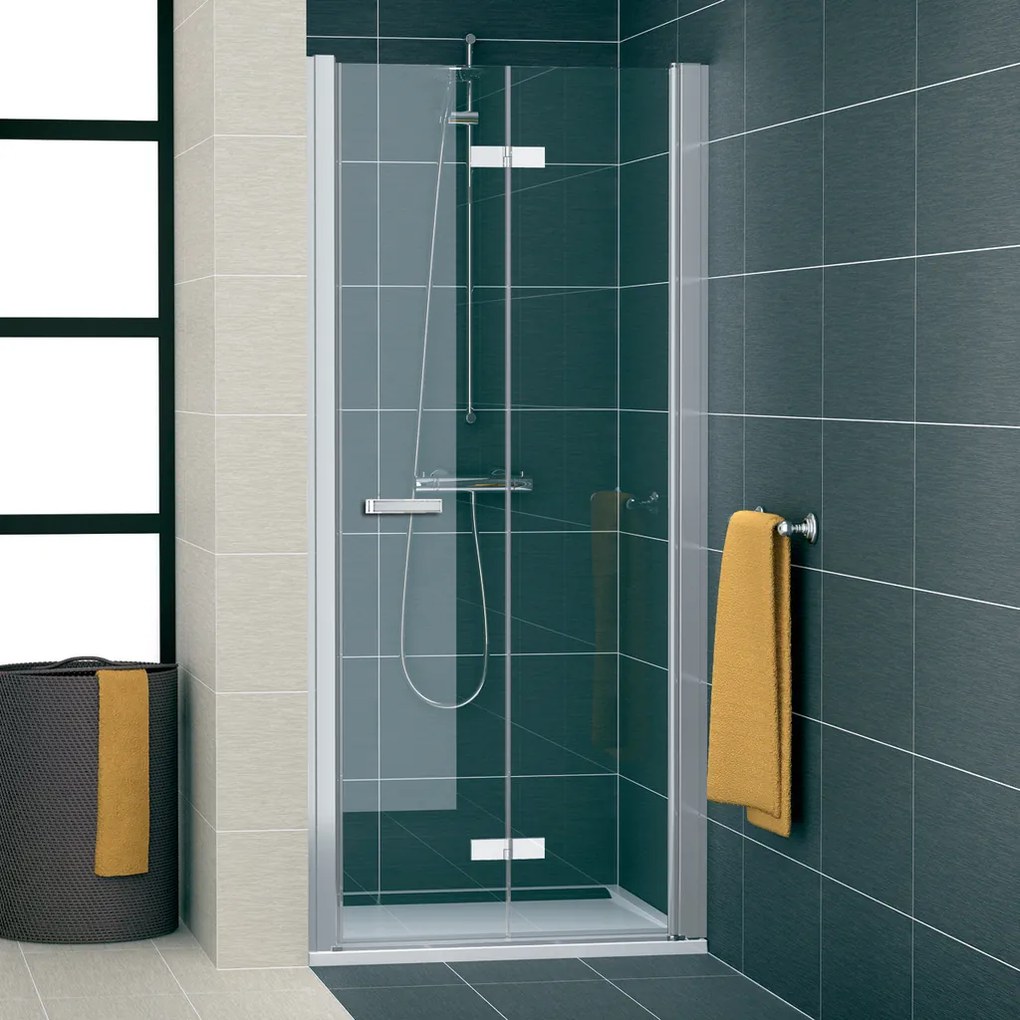Sprchové dveře dvoudílné skládací 80 cm pravé (SLF1D 0800 01 07) SanSwiss
