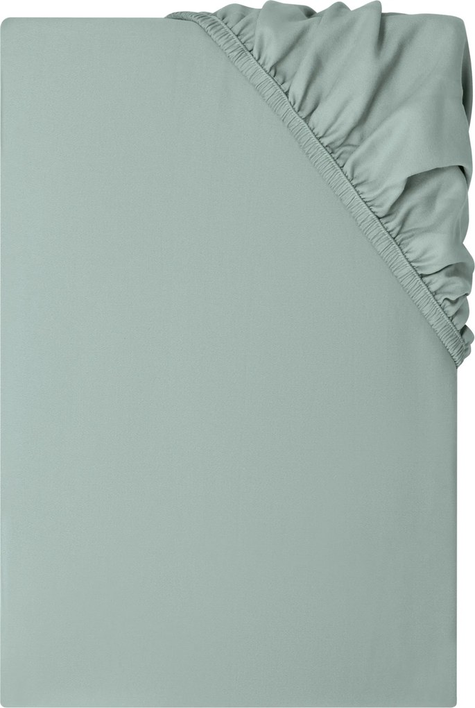 Livarno® Saténové napínací prostěradlo, 180-200 x 200 cm (zelená)