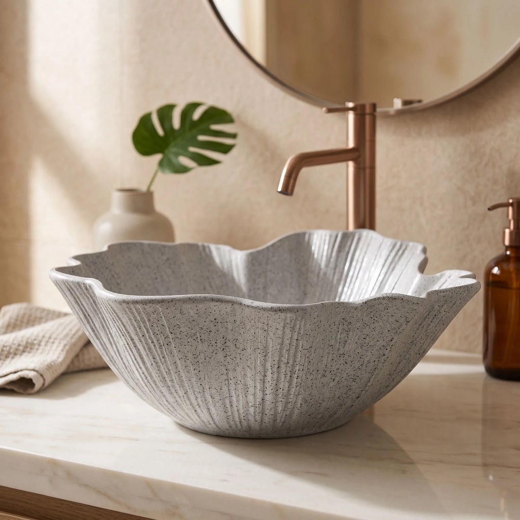 Rea, Umyvadlo na desku Rea Flower Grey, REA-U7885
