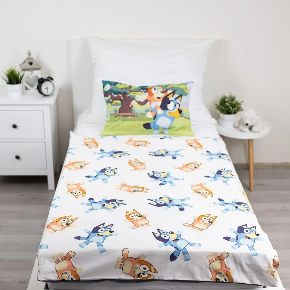 Bavlněné dětské povlečení do postýlky 100x135 cm Bluey – Jerry Fabrics