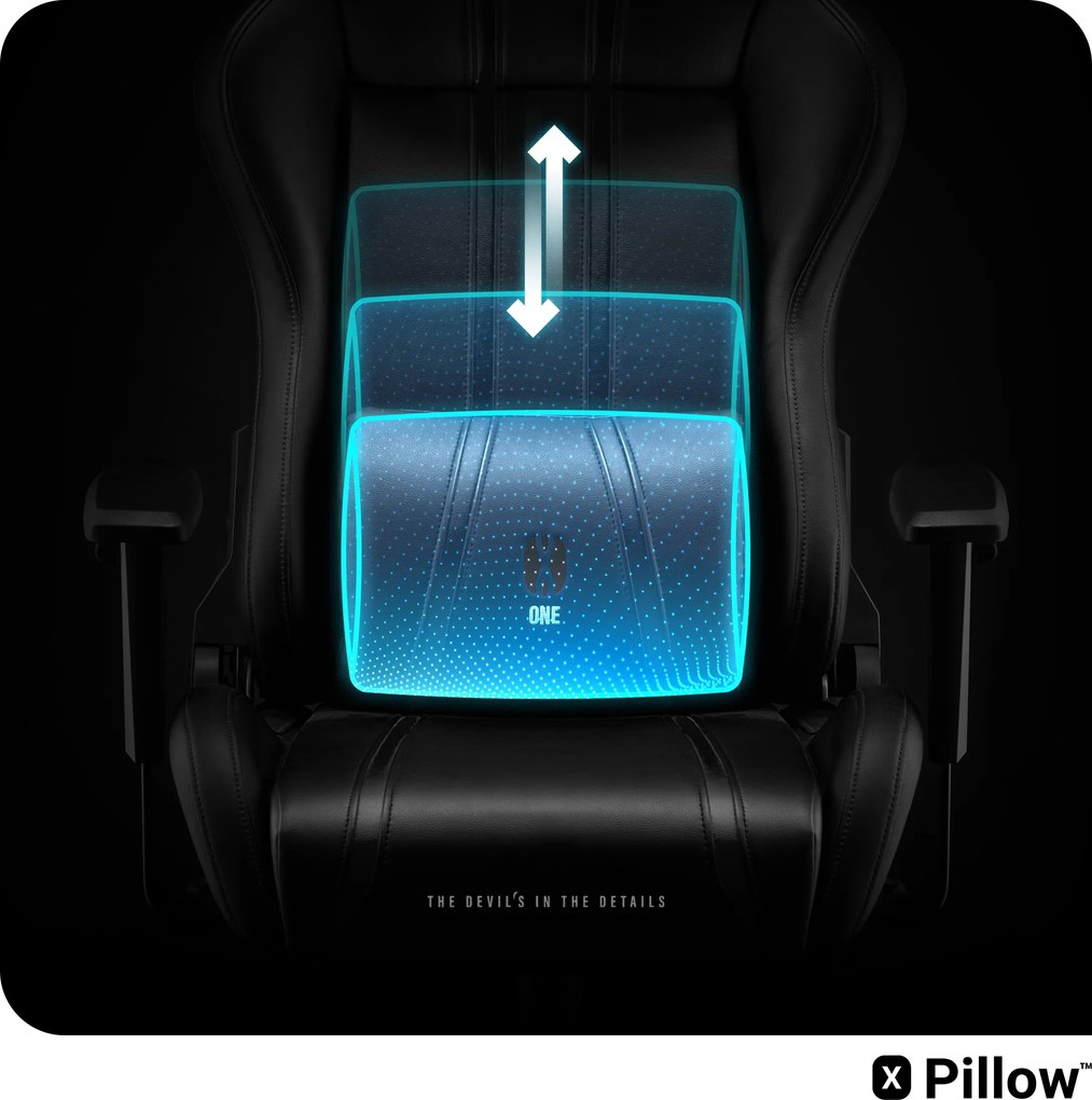 Herní křeslo z eko kůže černé King Size: Diablo X-One 2.0