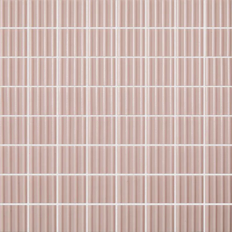 Hisbalit Skleněná mozaika růžová 3D Mozaika SEDA 4x4 (32x32) cm - 40SEDA