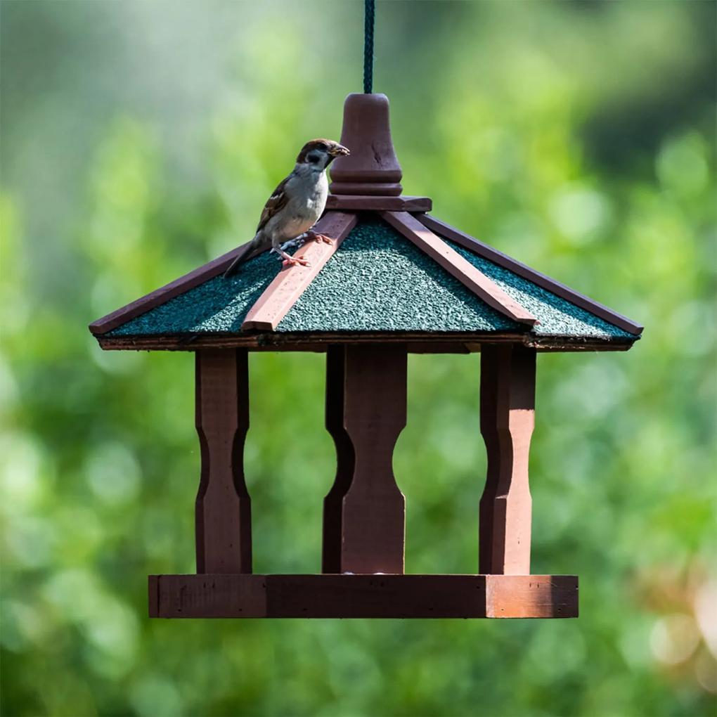 Ptačí budka se závěsným zařízením, nepromokavá střešní lepenka, ošetřené borovicové dřevo