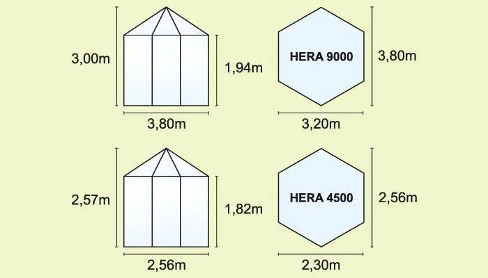 Pavilon HERA 9000 sklo / polykarbonát / hliník Dekorhome Zelená