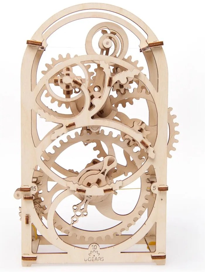 Ugears 3D dřevěné mechanické puzzle Hodinový strojek