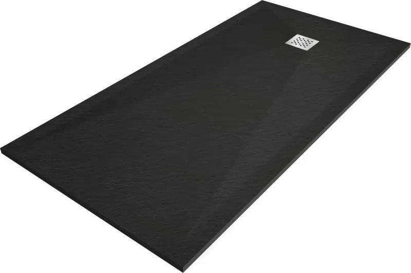 Mexen Stone+ obdélníkový kompozitní sprchový kout 200 x 80 cm, černý - 44708020