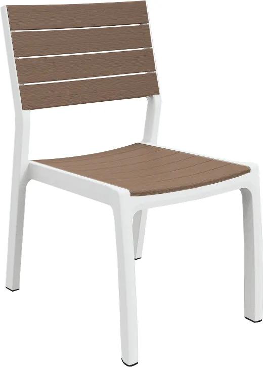 Zahradní židle Harmony - bílá / cappuccino