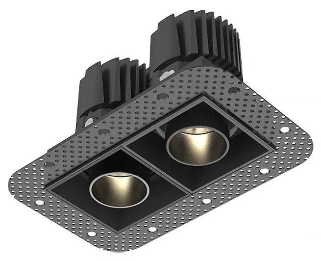 Bezrámečkové vestavné dvojité svítidlo Club KSA3D-EI Barva vnější / barva vnitřní: Černá / Černá, Teplota chromatičnosti / Stmívání: 2700 Kelvinů /…