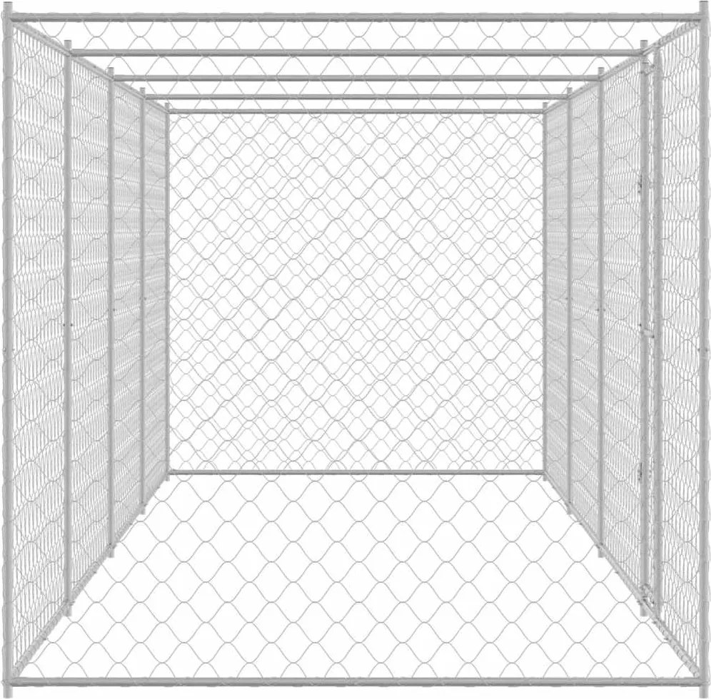Klec pro psa Stříbrná 800 x 200 x 200 cm Pozinkovaná ocel 3368311