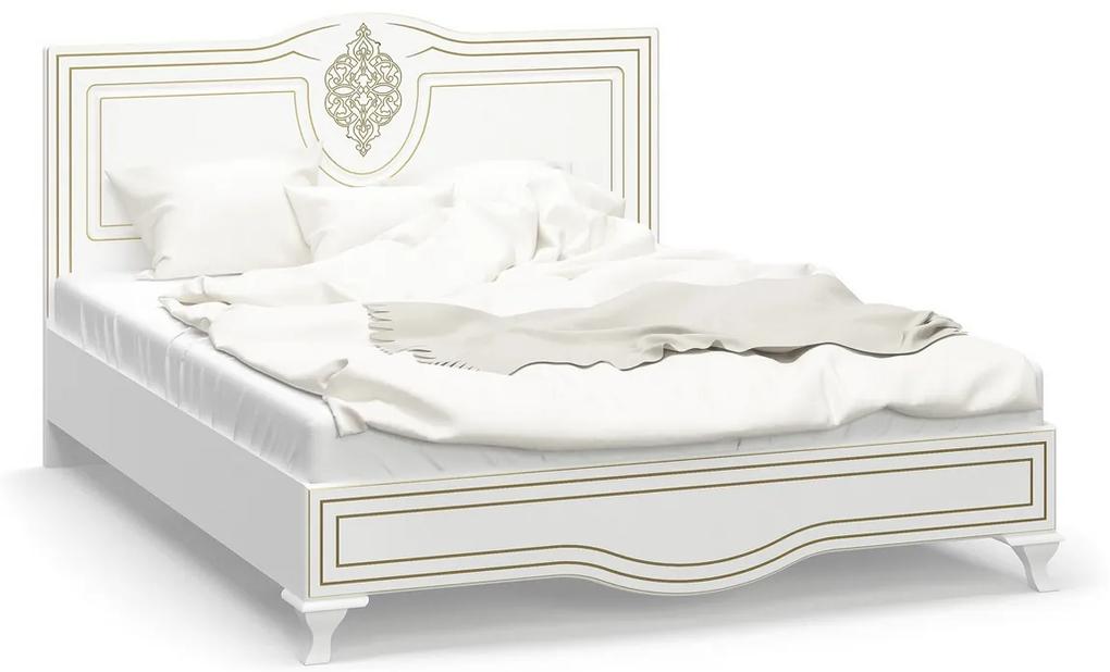 Sestava do ložnice MILAN bílý mat (postel 160x200 cm, 2x NS, komoda 3S)