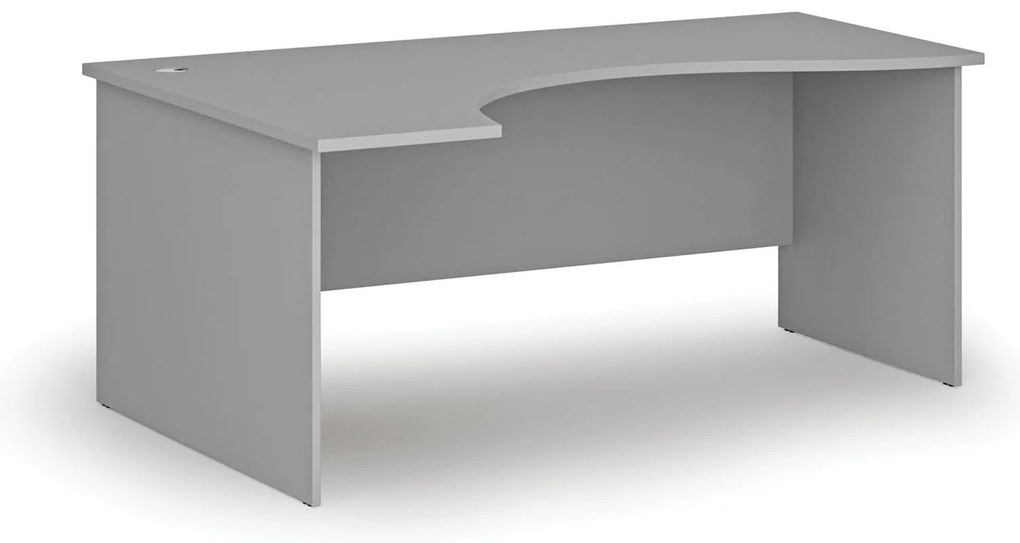 Ergonomický kancelářský psací stůl PRIMO GRAY, 180x120 cm, levý, šedá