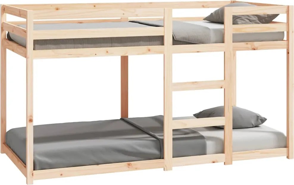 Patrová postel bez matrace 90 x 190 cm masivní borové dřevo 3206507