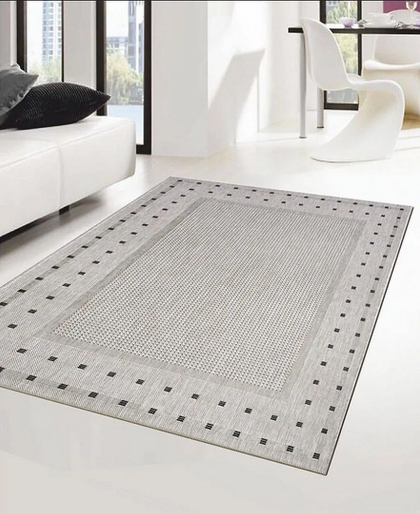 Kusový koberec FLOORLUX 20329 silver/black 160x230cm